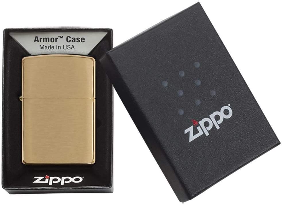 Zippo Armor Brushed Brass 168 - Free Shipping - Real Guts Outdoor