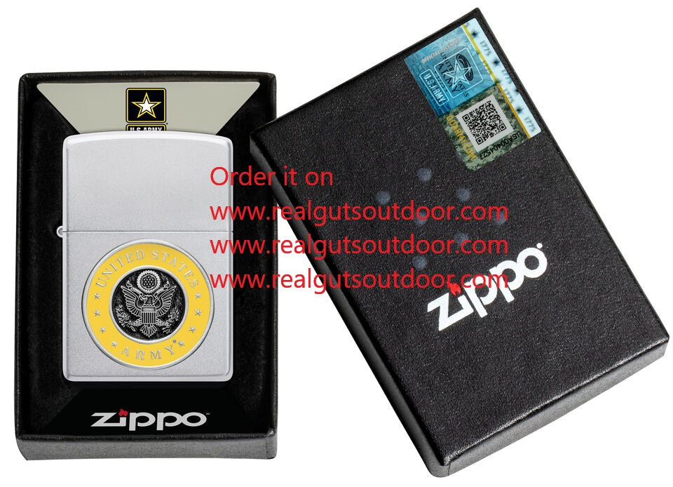 Zippo United States Army® Emblem Satin Chrome 48977 – Real Guts Outdoor
