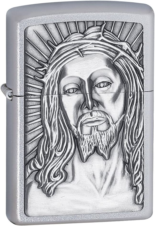 Zippo Blessed savior Jesus Christ Emblem Satin Chrome 28125 – Real Guts ...